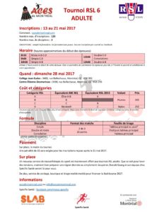 RSL 6 adulte : le printemps est là, mais on ne lâche pas! | Aces de ...