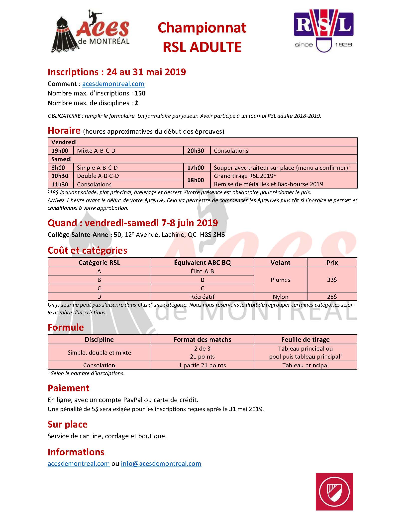 Un championnat RSL en fin de saison, ça se prend bien! | Aces de Montréal